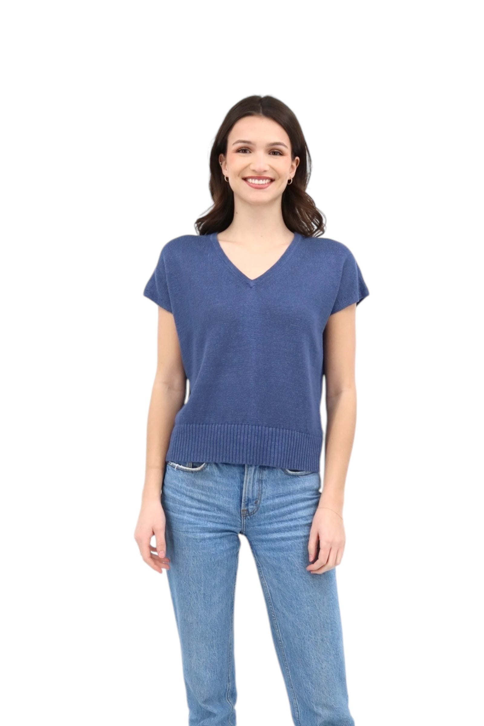 Cap Sleeve Vee in Indigo – Carl Meyers
