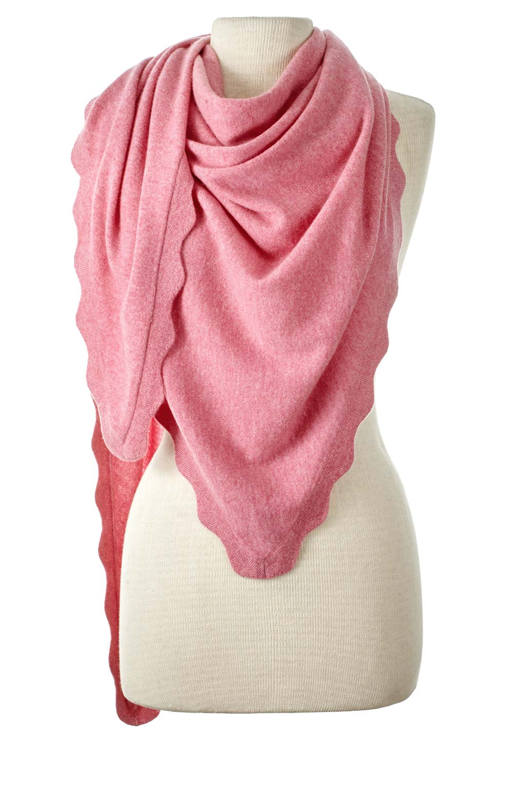 Ruffle Triangle Wrap in Strawberry Mélange – Carl Meyers