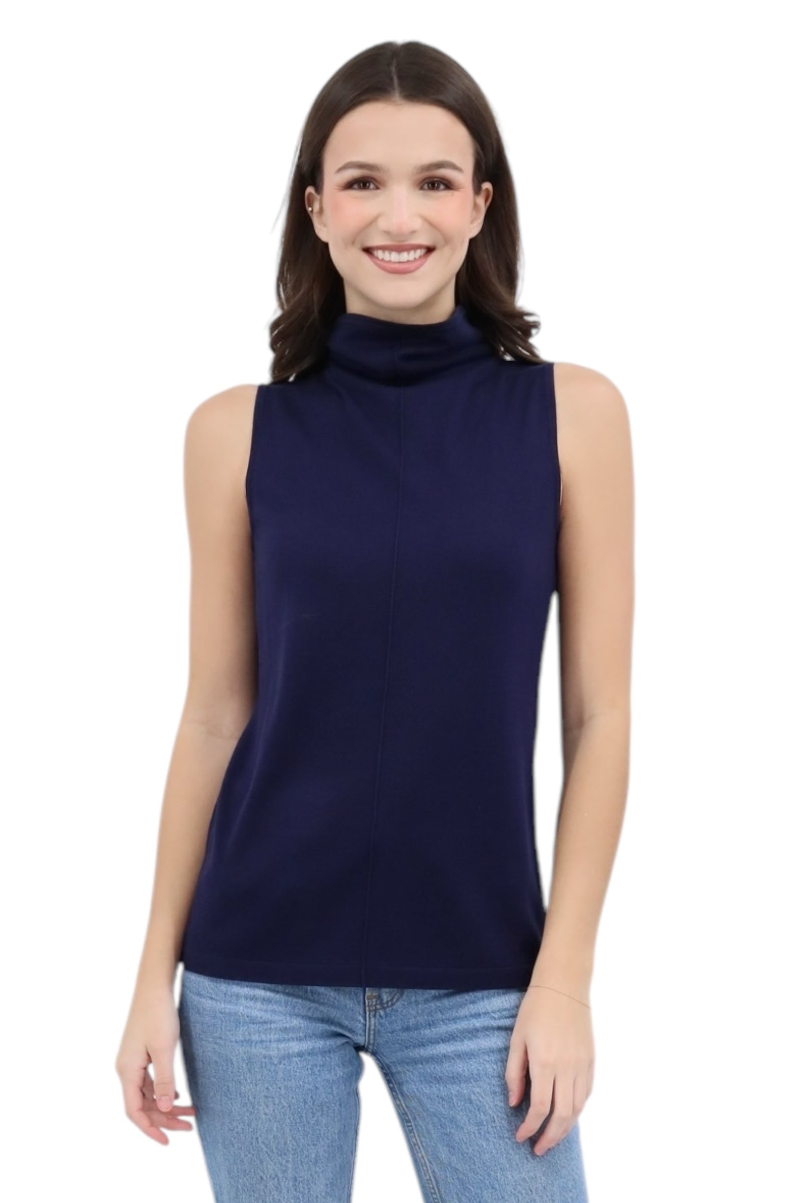 Seamed Funnel Tank in Navy – Carl Meyers