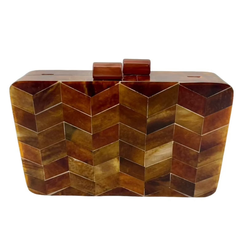Diamond Pattern Box Clutch – Carl Meyers