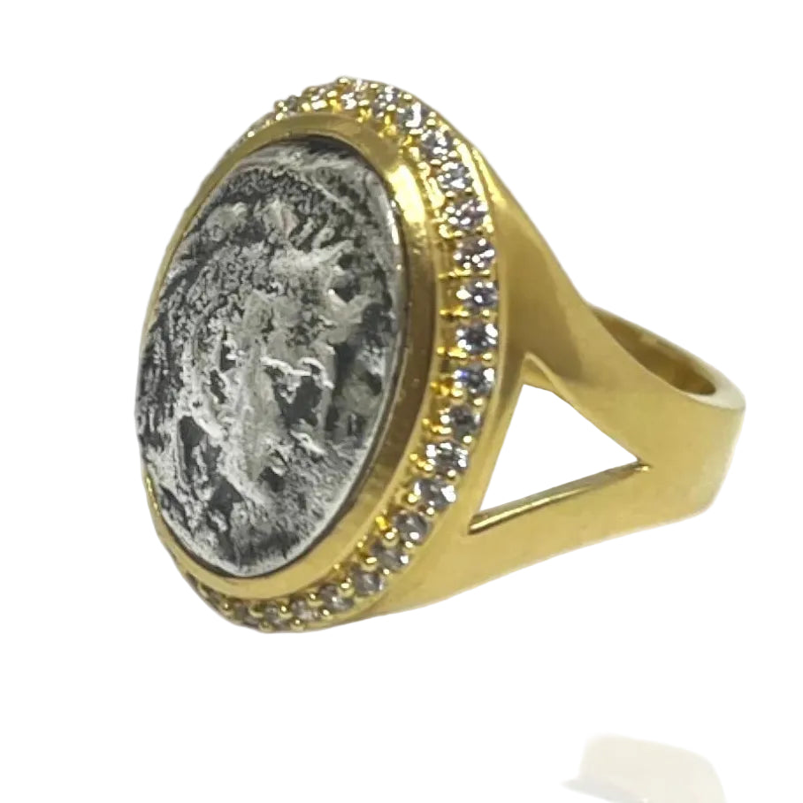 Mixed Metal Moneta Coin Ring – Carl Meyers